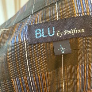Blu by polifroni | Shirts | Mens Ble And Orang Stripe Bulk With Patter ...